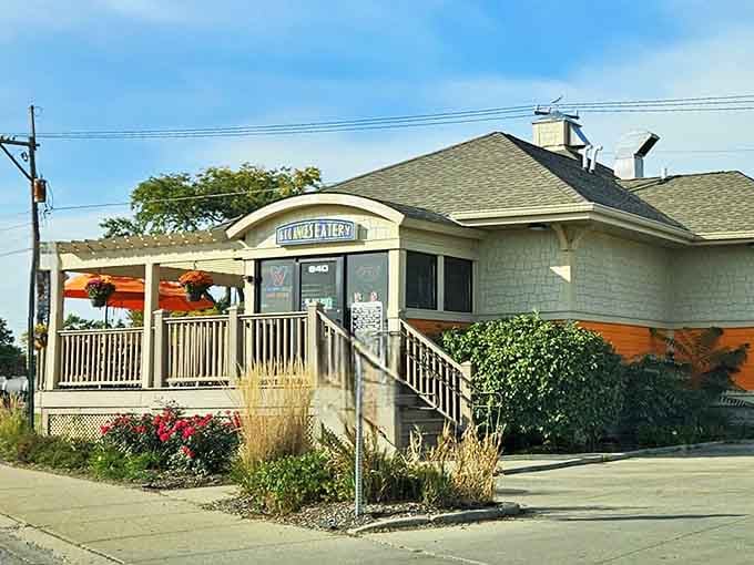 That welcoming porch and charming facade promise the kind of comfort food that makes you forget your diet exists.