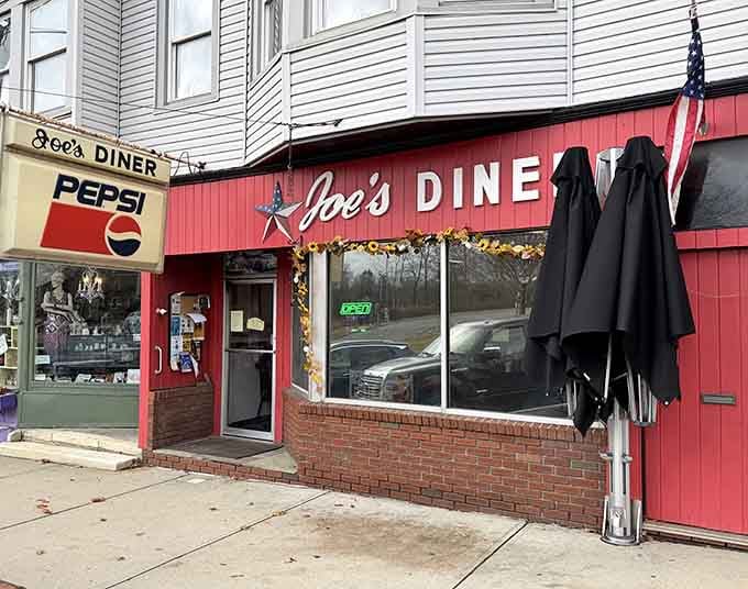 That red exterior isn't just paint, it's a beacon calling hungry souls home to breakfast paradise.