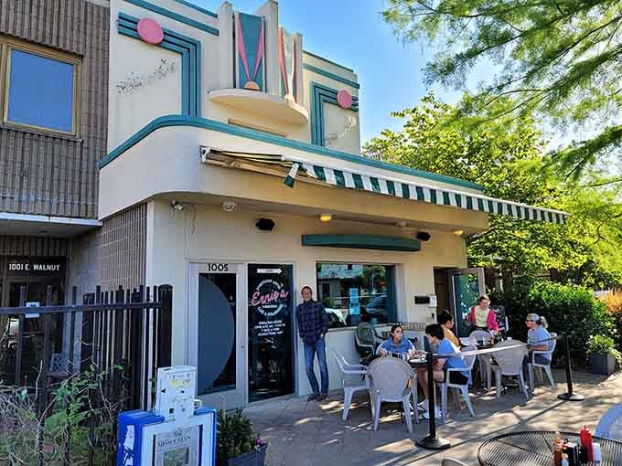 That Art Deco facade isn't just pretty &ndash; it's a beacon calling you to breakfast salvation.