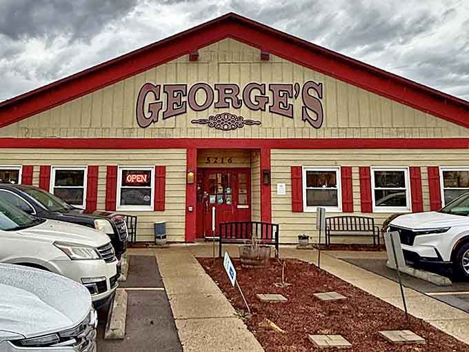 That red and cream exterior isn't just charming&mdash;it's a beacon calling you home to breakfast paradise.