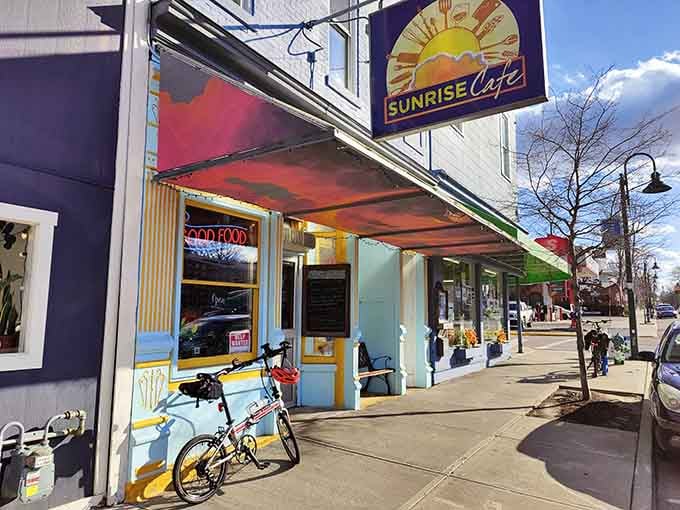 Yellow Springs knows how to welcome you, and this colorful storefront sets the perfect tone for breakfast.