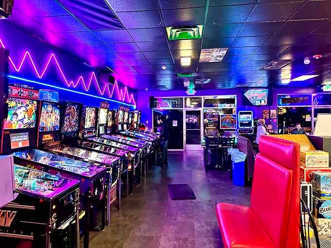 From the outside, it looks unassuming, but inside awaits a neon-drenched portal to 1985's greatest hits.