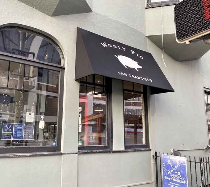 That black awning with the pig silhouette is your beacon to soup salvation in San Francisco.