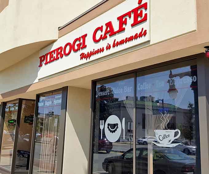 That "Happiness is homemade" sign isn't just marketing speak when pierogis are involved, trust me on this one.