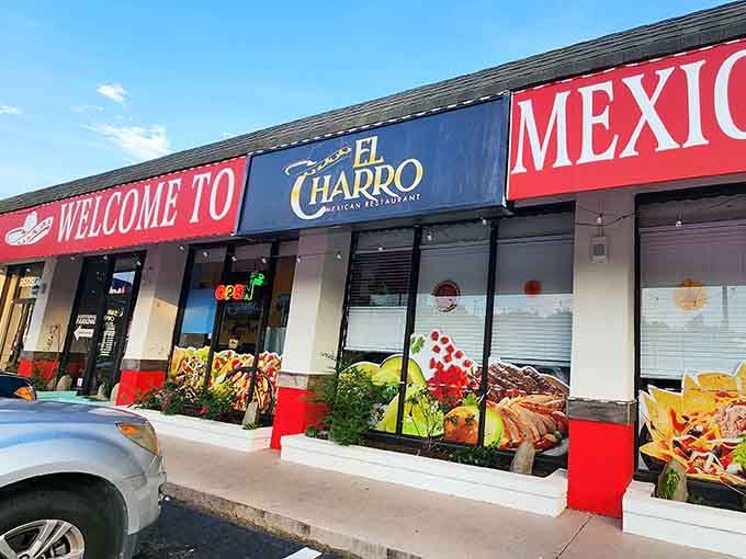 That bold signage isn't shy about announcing what's inside: authentic Mexican food that delivers on its promises.