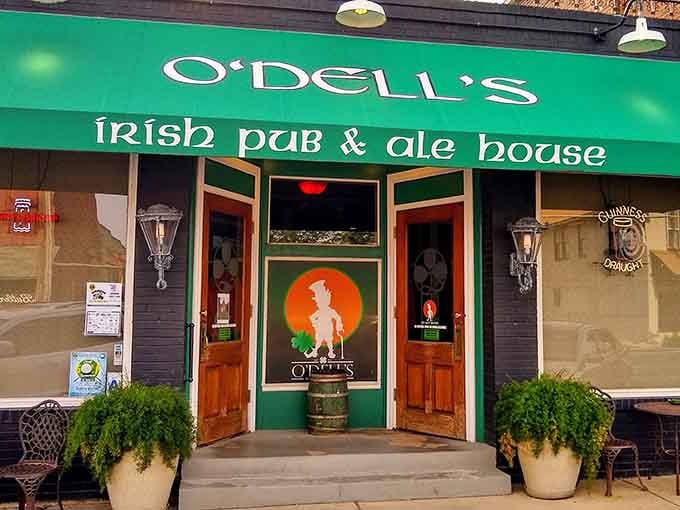 That green awning isn't just decoration, it's a beacon calling you toward some of the best pub food in Missouri.