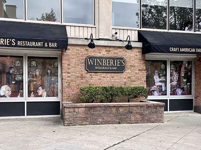 The brick facade and welcoming entrance promise good things ahead, and they deliver on that promise beautifully.