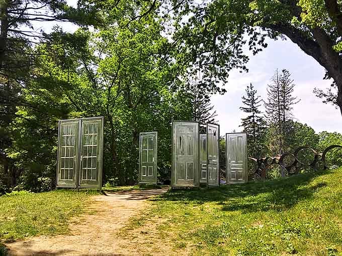 Standing doors in the middle of a lawn? Now that's what I call thinking outside the box.