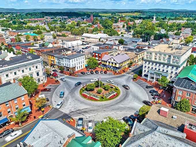 Lincoln Square's iconic traffic circle proves that going in circles can actually get you somewhere wonderful.