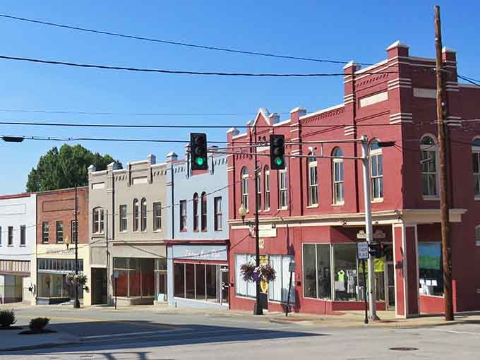 Main Street architecture that proves charm doesn't require a massive budget, just genuine character and history.