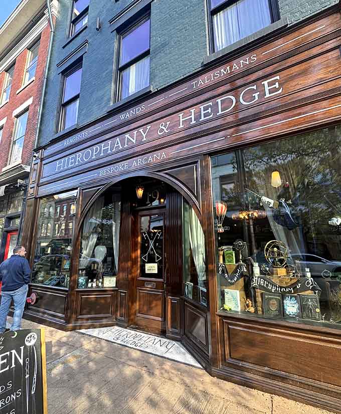 That Victorian storefront isn't fooling anyone, this is clearly where wizards shop when they're off duty.