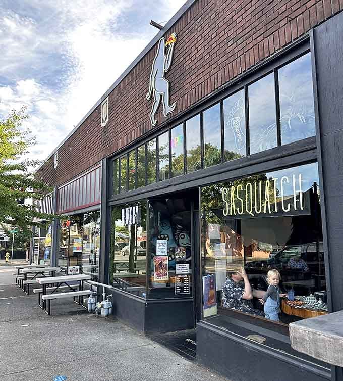 That Bigfoot silhouette on the building isn't just decoration, it's a promise of the quirky fun waiting inside.