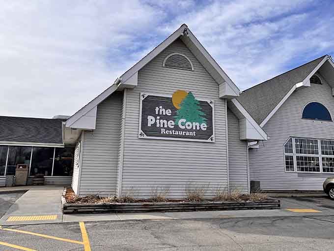 That distinctive pine cone logo isn't just charming&mdash;it's your beacon to 24-hour comfort food salvation in Johnson Creek.