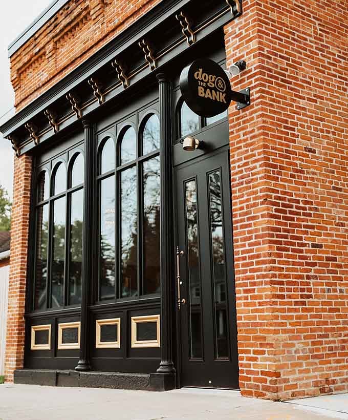 That entrance isn't just a door, it's a portal to brunch paradise housed in architectural glory.