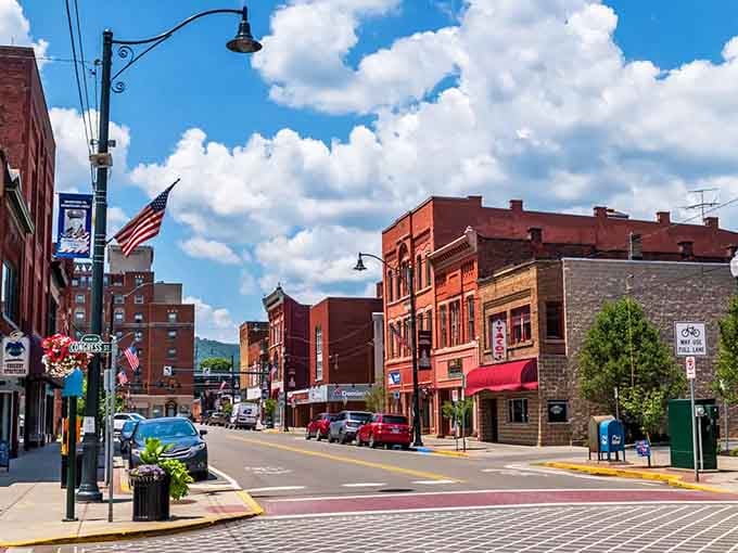 Main Street Bradford looks like someone preserved a slice of Americana in amber and forgot to tell anyone.