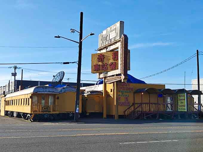 That's not a mirage in Georgetown—it's an actual vintage train car serving up Thai food and disco dreams.
