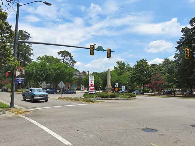 Tree-lined streets and charming traffic circles make navigating downtown feel like a leisurely Sunday drive every single day.