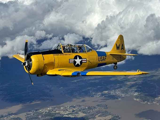 That brilliant yellow paint job isn't just for show&mdash;it's your ticket to living history above South Carolina.