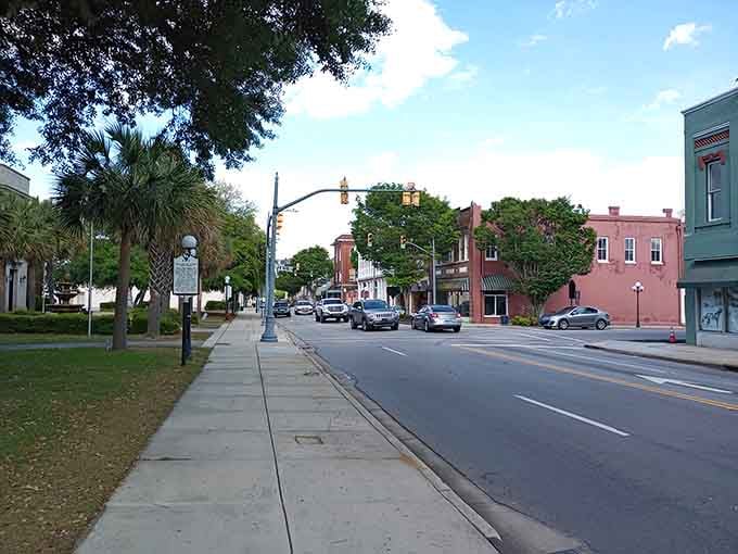 Wide sidewalks and palmetto trees frame a downtown that moves at exactly the pace your soul needs right now.