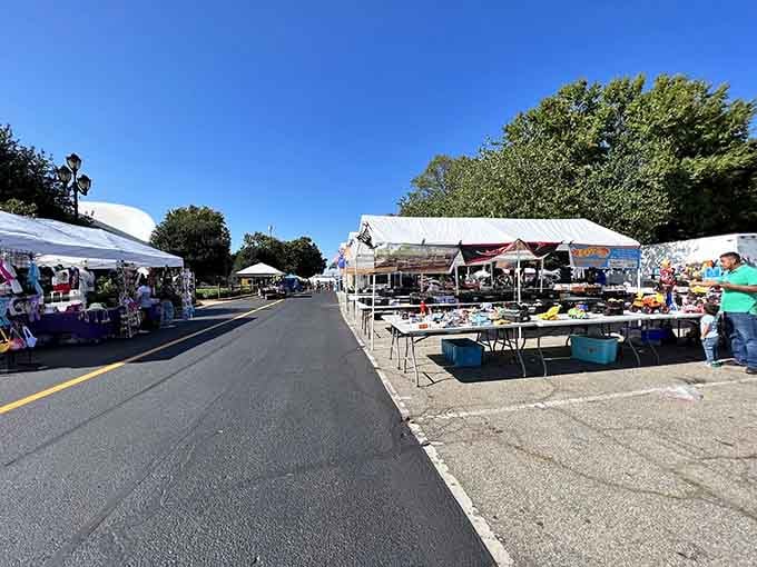 Rows of vendor tents stretch toward the horizon like a treasure hunter's promised land at The Raleigh Market.