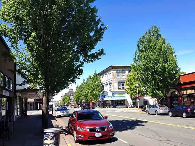 Tree-lined streets and classic storefronts create that small-town charm you thought only existed in old movies.