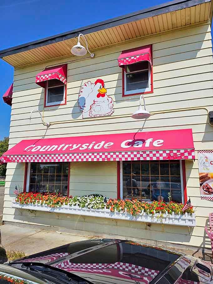 Those flower boxes bursting with color are just the appetizer for the feast that awaits beyond those doors.