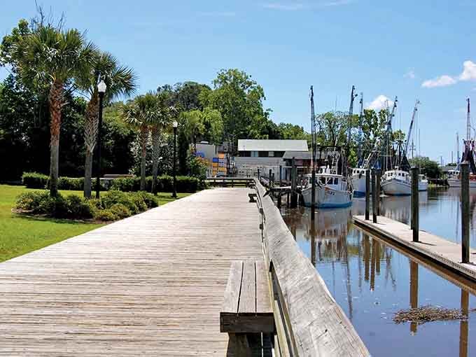 The Darien waterfront where shrimp boats still work for a living, not just Instagram likes.
