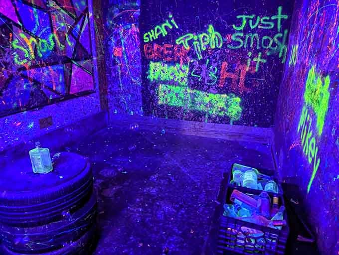 When blacklight meets graffiti meets your need to destroy things, magic happens in the most unexpected ways.