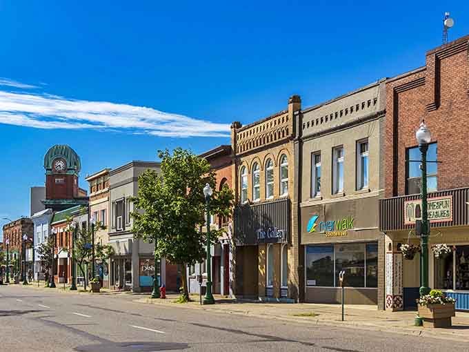 Downtown Sault Ste. Marie looks like someone hit pause on 1920 and forgot to press play again, in the best way.