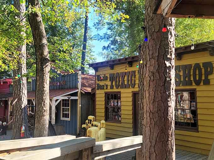 Wooden storefronts and covered walkways create an authentic Wild West streetscape that'll make your camera very, very happy.