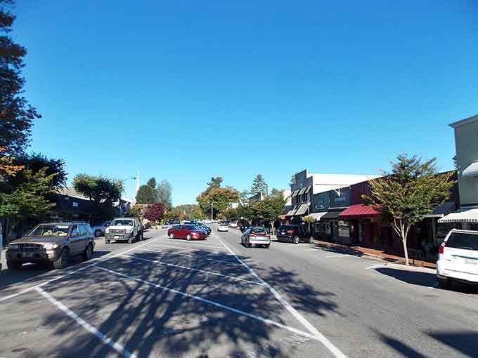 Main Street Highlands looks like someone built a town specifically to make you sigh contentedly and slow down.