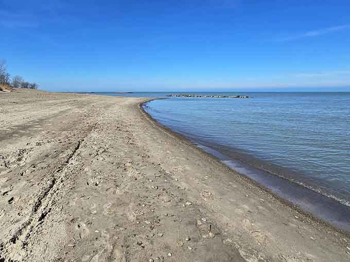 That curve of shoreline stretching into forever? That's your Pennsylvania beach day calling, and it looks pretty spectacular.