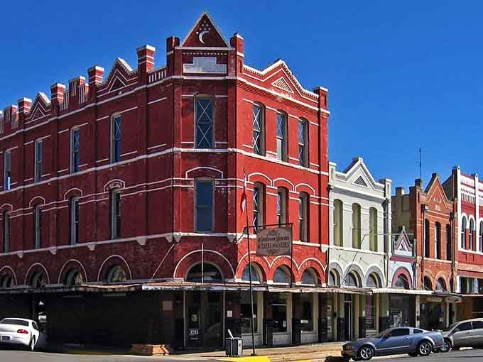 Historic storefronts line the square like proud sentinels guarding Central Texas's most delicious secret for over a century.
