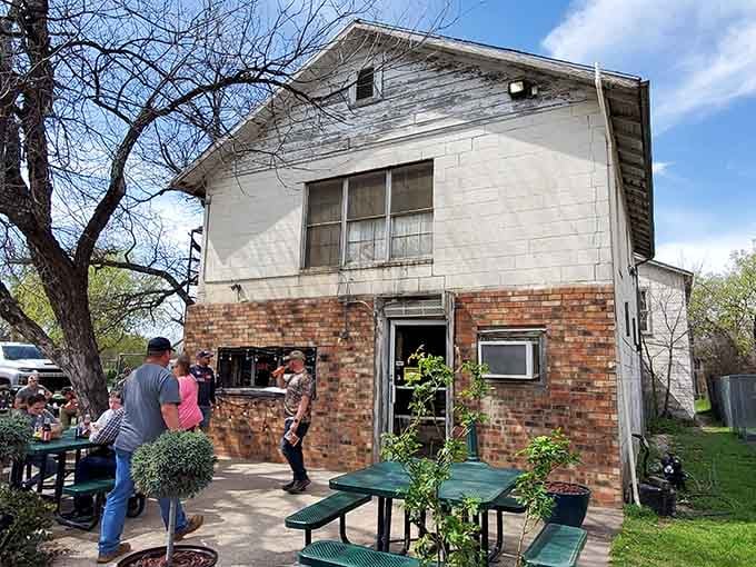 Don't judge this book by its weathered cover; inside those brick walls, burger magic happens daily.