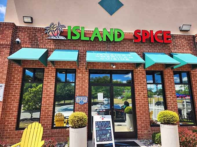 Those turquoise awnings are like a beacon calling you to Caribbean paradise, minus the airfare.