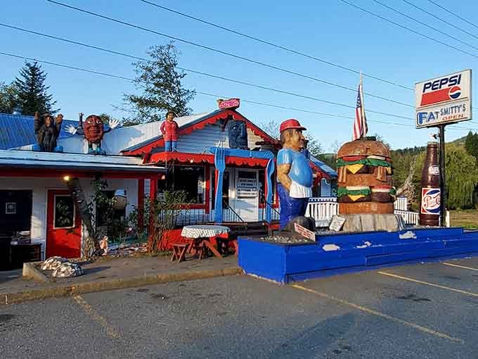That giant burger statue isn't just decoration&mdash;it's a promise this place intends to keep spectacularly.