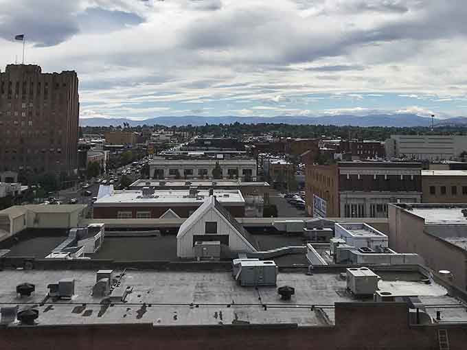 The Yakima skyline stretches toward distant mountains, proving you don't need skyscrapers to have a view.