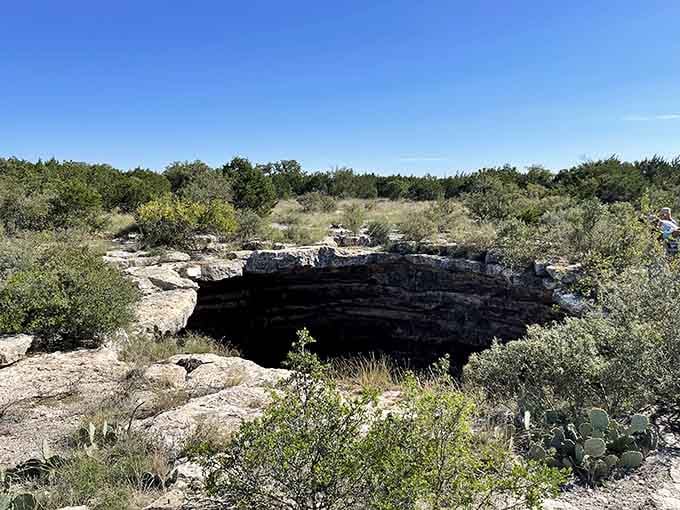There it is&mdash;nature's own trapdoor to the underworld, casually sitting in the Texas Hill Country.
