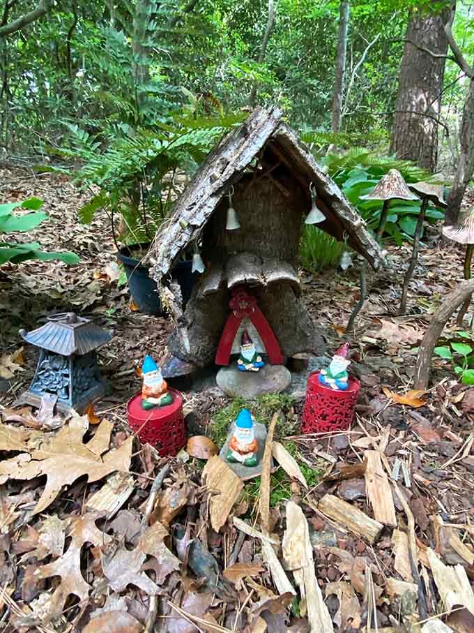 When gnomes gather for their neighborhood association meeting, this is apparently the venue they choose.