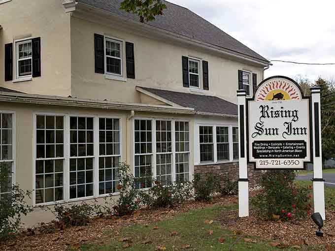 The Rising Sun Inn welcomes you with timeless architecture and the promise of unforgettable meals.