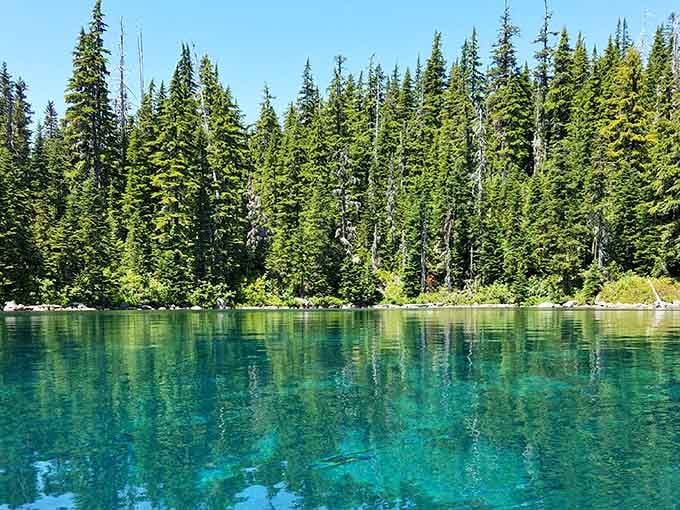 Water so clear it looks Photoshopped, except Mother Nature doesn't need filters for her masterpieces.