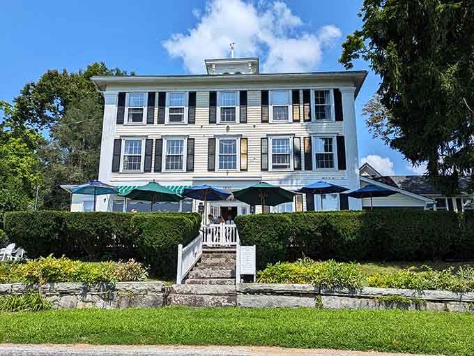 That classic white facade with dark shutters isn't just pretty, it's your gateway to an Austrian adventure without the jet lag.
