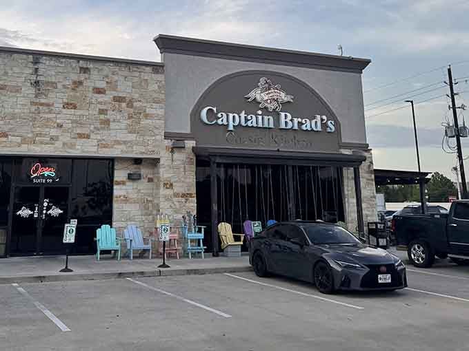 That stone facade and turtle logo are your first clue that something special awaits inside this coastal hideaway.