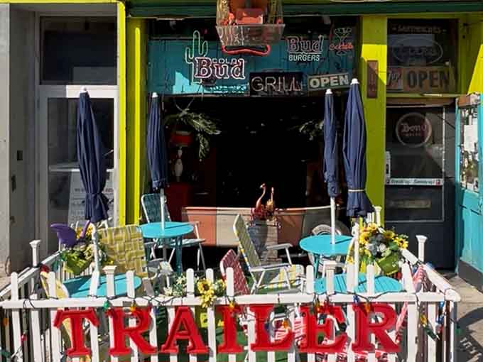 When a restaurant's exterior looks like Times Square had a yard sale, you know you're in for something special.