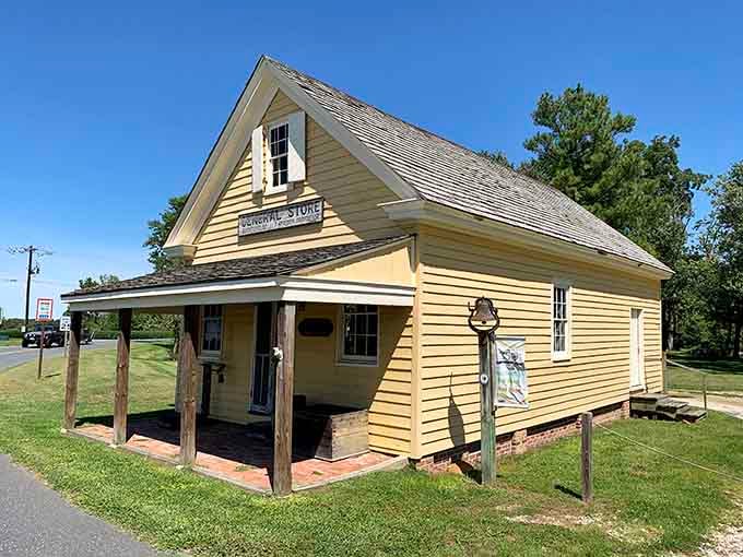 That cheerful yellow exterior practically glows with historical significance, like a beacon calling you back through time.