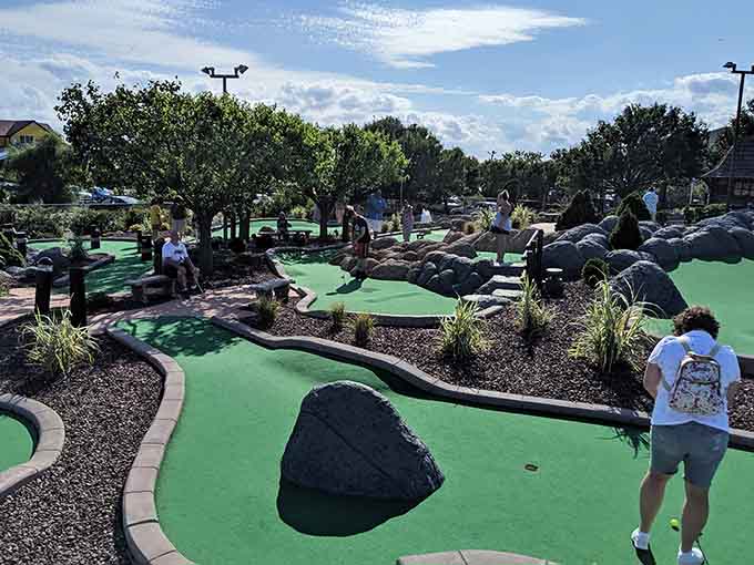 The landscaping here rivals some actual resorts, proving mini golf can be both challenging and genuinely beautiful to behold.