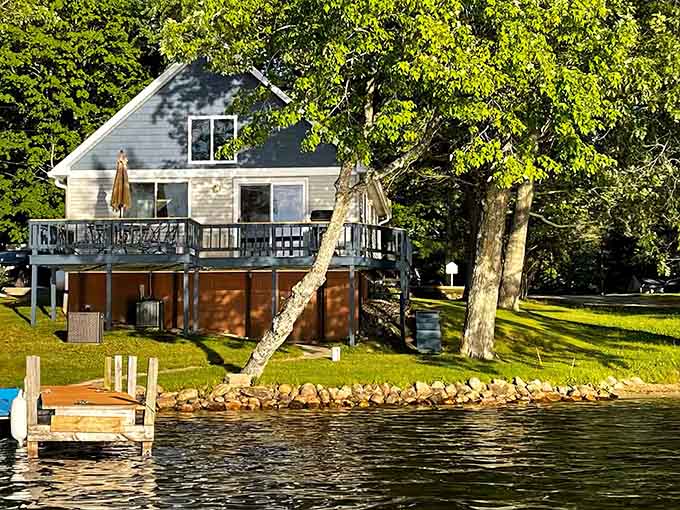 From the lake, this place looks like it jumped straight out of a Michigan postcard and landed in paradise.