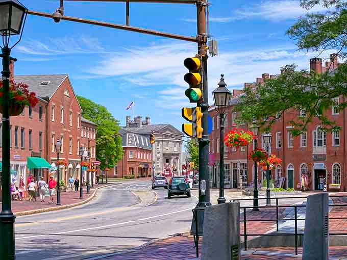 Those hanging flower baskets and brick sidewalks aren't CGI &ndash; this is actually what downtown Newburyport looks like every day.