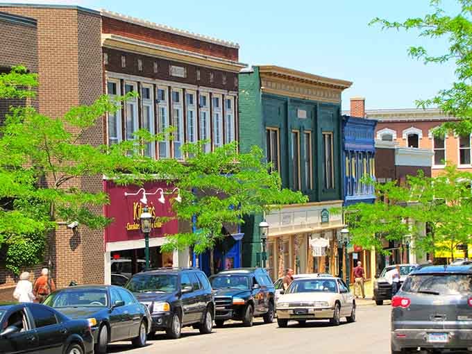 Those vintage gaslights aren't just for show, they're basically Petoskey's way of saying "we've got style and we know it."