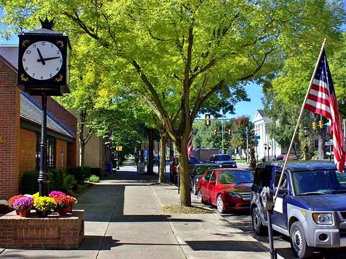 That clock isn't just keeping time, it's practically begging you to slow down and enjoy Main Street properly.